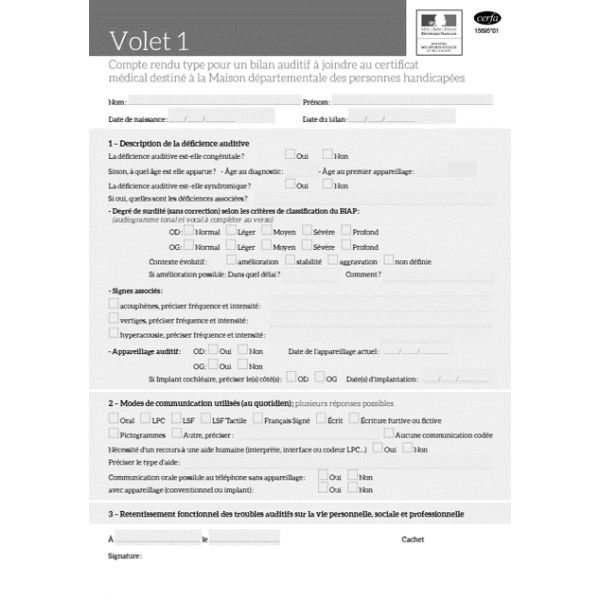 Compte rendu type pour bilan Auditif - Legaldoc Compte rendu type pour bilan Auditif - Legaldoc