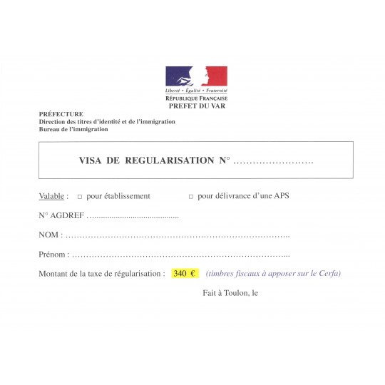 Visa de régularisation