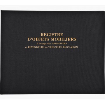 Registre 24x32cm Objet Mobilier, Spécial Garagistes 100 Pages
