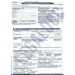 Certificat de Décès - Formulaire Officiel