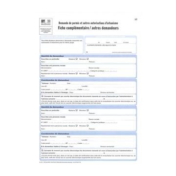 Fiche complémentaire / autres demandeurs